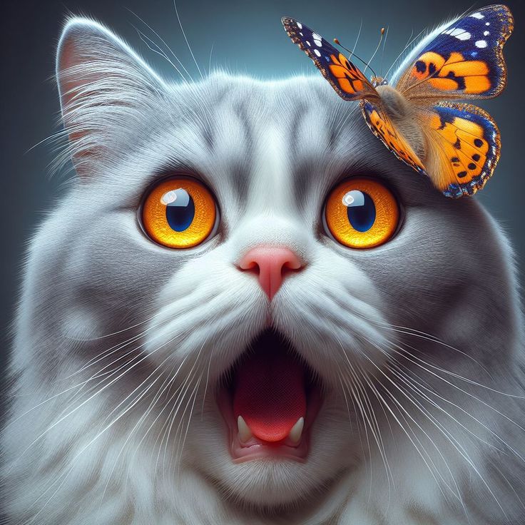 Orange-Eyed Cat's Surprised Expression - Diamond Painting – Paint by Diamonds