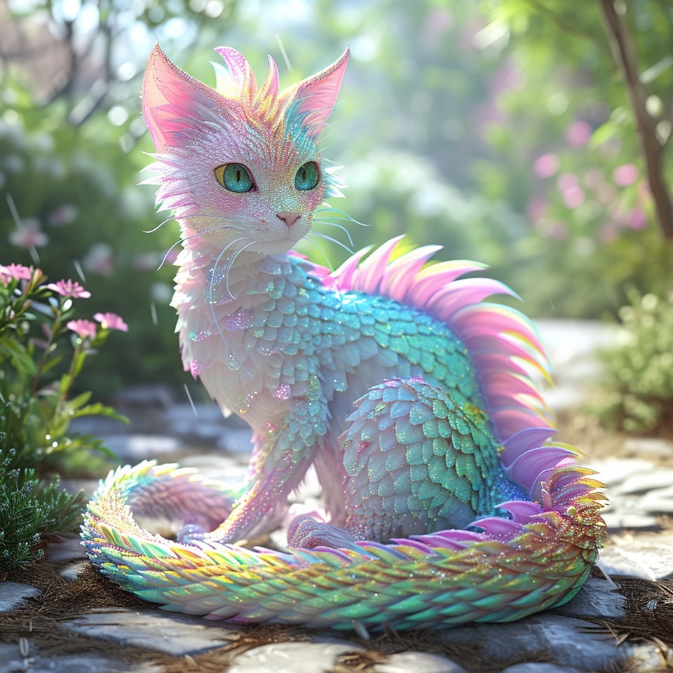 The Shining Cat Dragon – Paint by Diamonds