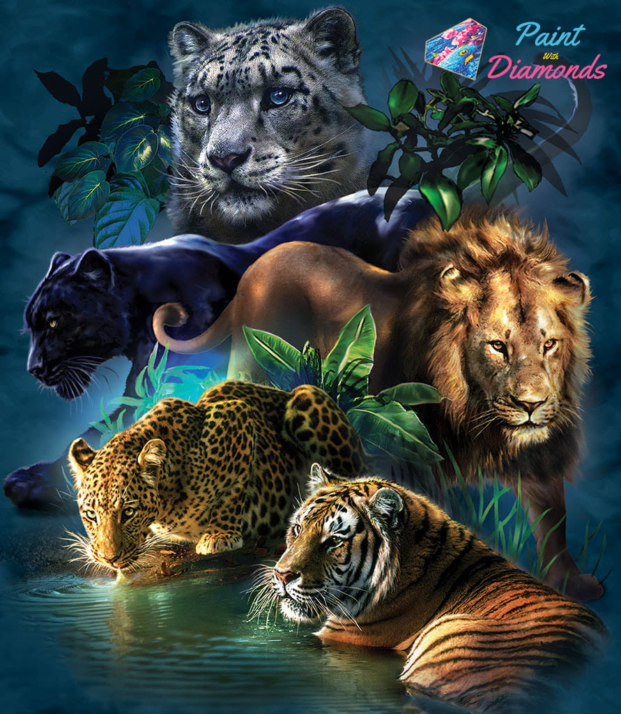 Wild Animals in One Diamond Painting – Paint by Diamonds