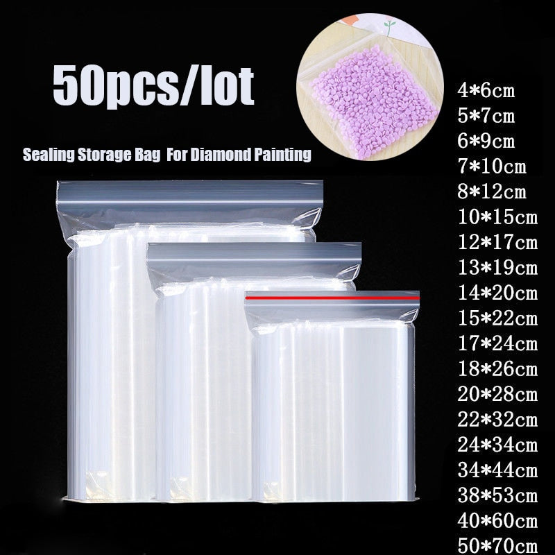 Zip Lock Plastic Bags for Diamond Drills – Paint by Diamonds